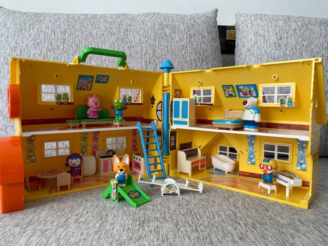 Authentic Korean Happy Pororo playhouse toy house play set, Hobbies ...