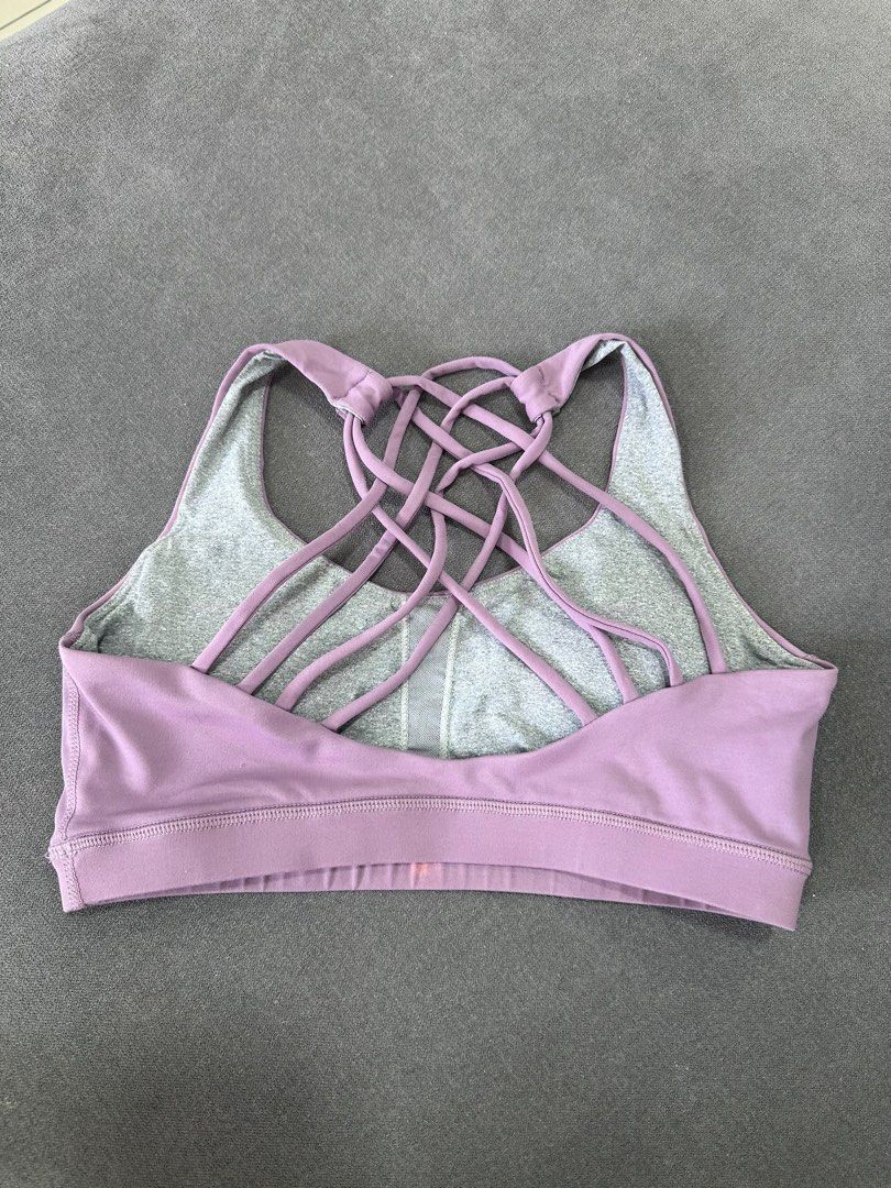 Purple Sport Bra, Women's Fashion, Activewear on Carousell