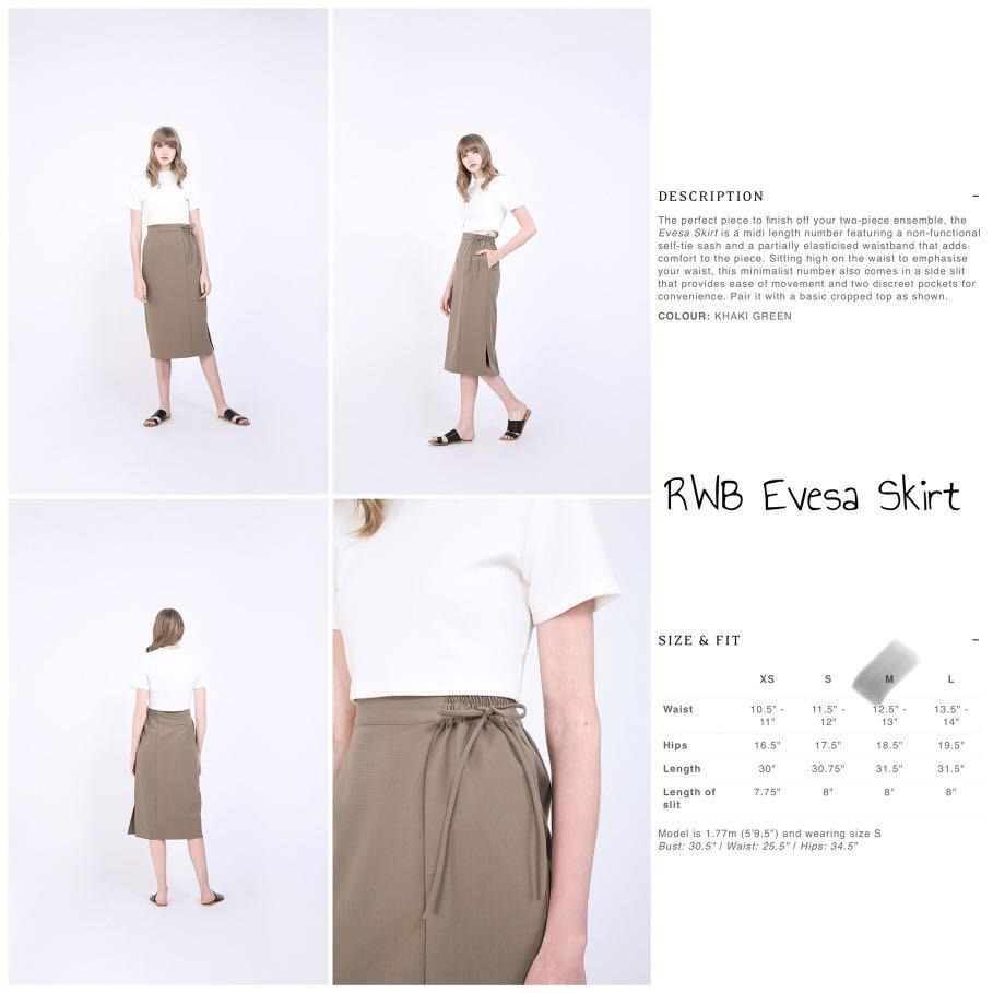 RWB FTO Evesa Skirt Olive S, Women's Fashion, Bottoms, Skirts on Carousell