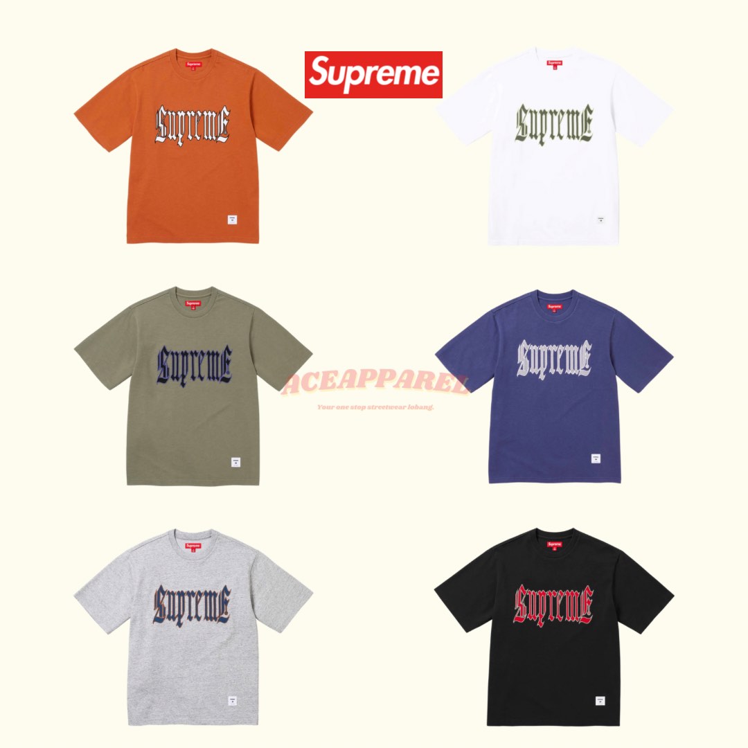 Supreme Old English Tee, Men's Fashion, Tops & Sets, Tshirts & Polo ...