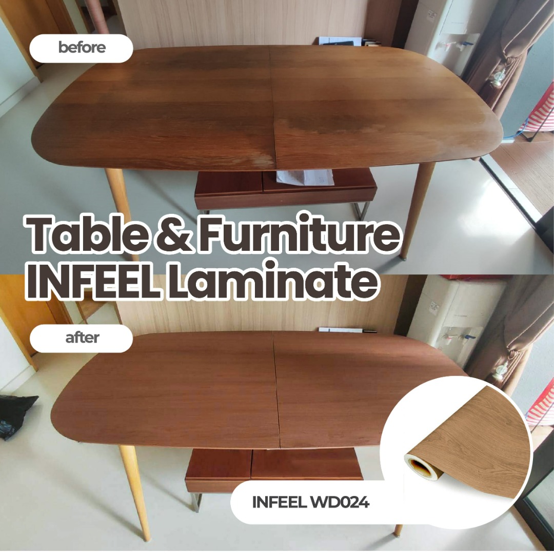 Table Laminate Installation / Table Top Sticker / Table Lamination ...