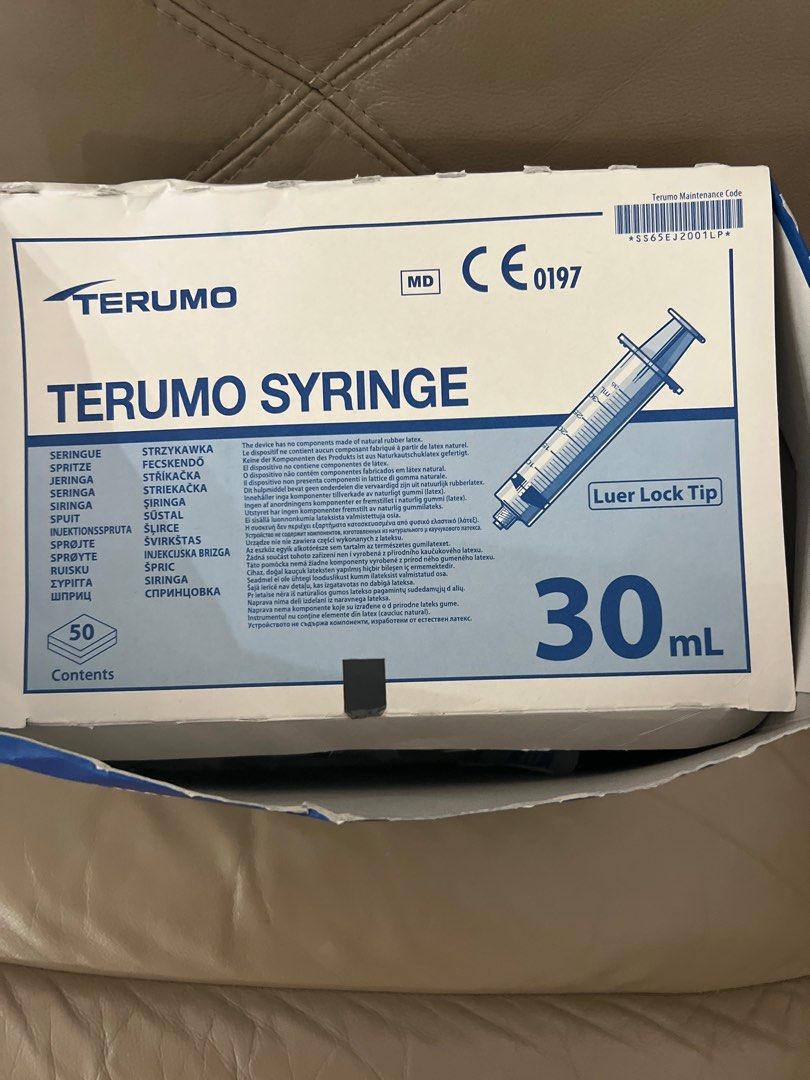 Terumo syringe 30ml x 31pcs, Health & Nutrition, Medical Supplies ...
