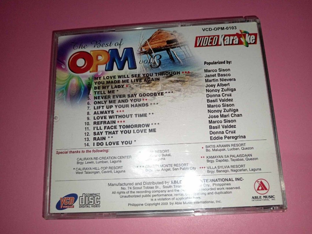 The Best of OPM Vol. 3 CD Album Video Karaoke | Philippines Music ...