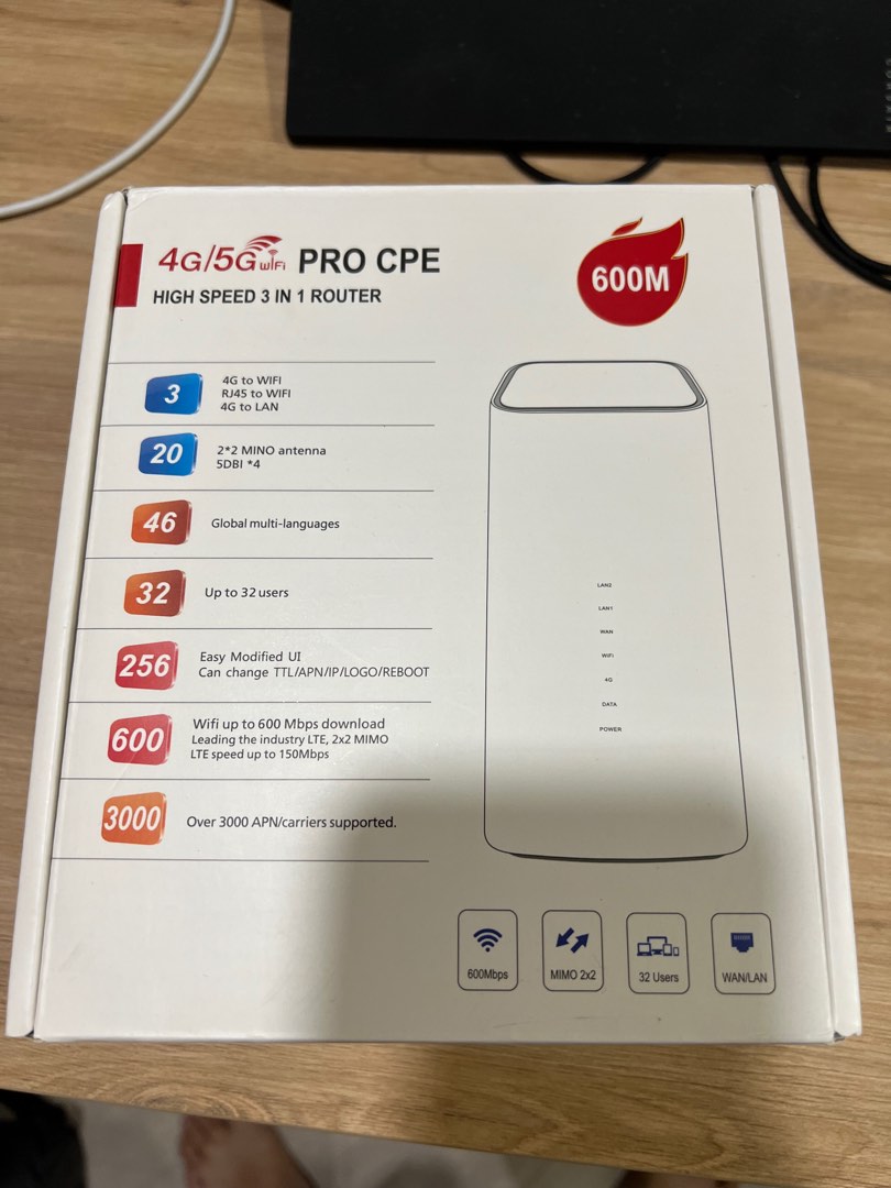 Used 4G PRO CPE High Speed 3 in 1 Router, Computers & Tech, Parts ...