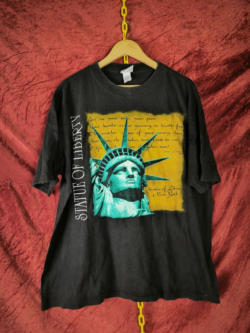 Vintage Statue Of Liberty Tee, Men's Fashion, Tops & Sets, Tshirts ...