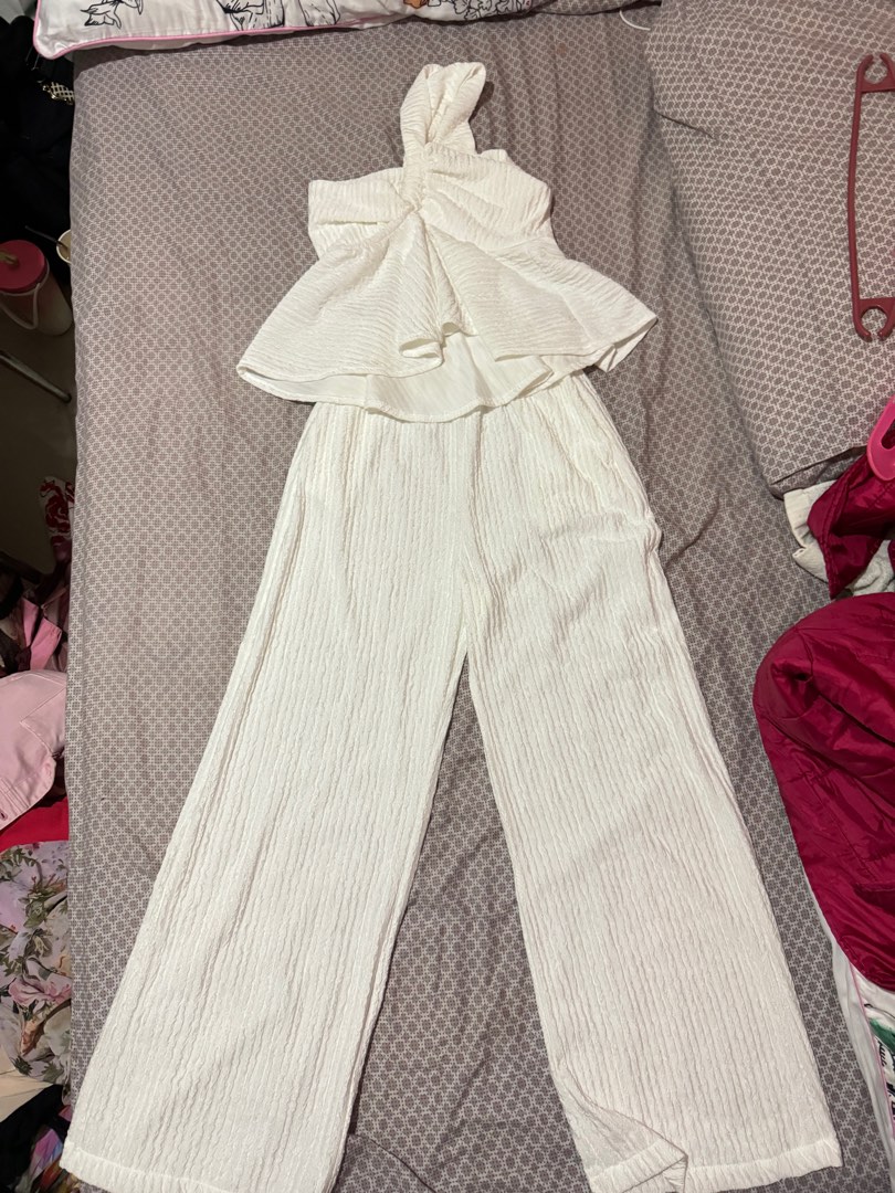 White terno, Women's Fashion, Dresses & Sets, Jumpsuits on Carousell