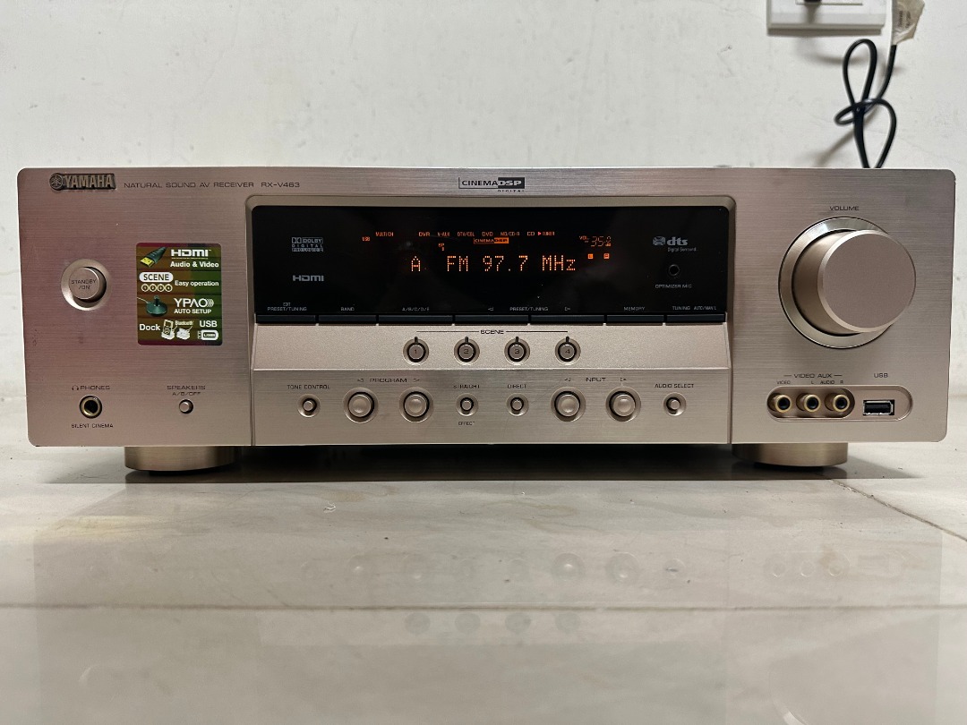 YAMAHA RX V463 收音/AV環繞擴大機 家庭劇院 5.1聲道 HDMI/ 有全新副廠代用遙控器~, 耳機及錄音音訊設備, 音樂播放 ...