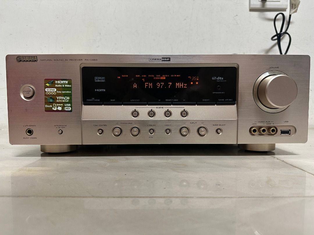 YAMAHA RX V463 收音/AV環繞擴大機 家庭劇院 5.1聲道 HDMI/ 有全新副廠代用遙控器~, 耳機及錄音音訊設備, 音樂播放 ...