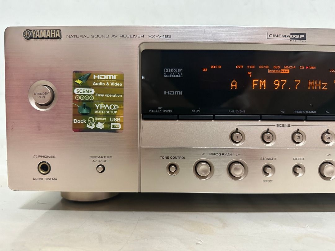 YAMAHA RX V463 收音/AV環繞擴大機 家庭劇院 5.1聲道 HDMI/ 有全新副廠代用遙控器~, 耳機及錄音音訊設備, 音樂播放 ...