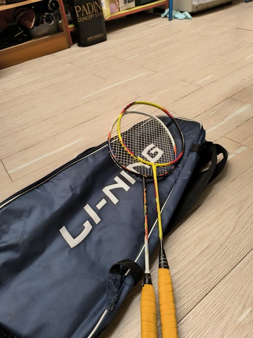 yonex and lining racquet with bag, Sports Equipment, Sports & Games ...