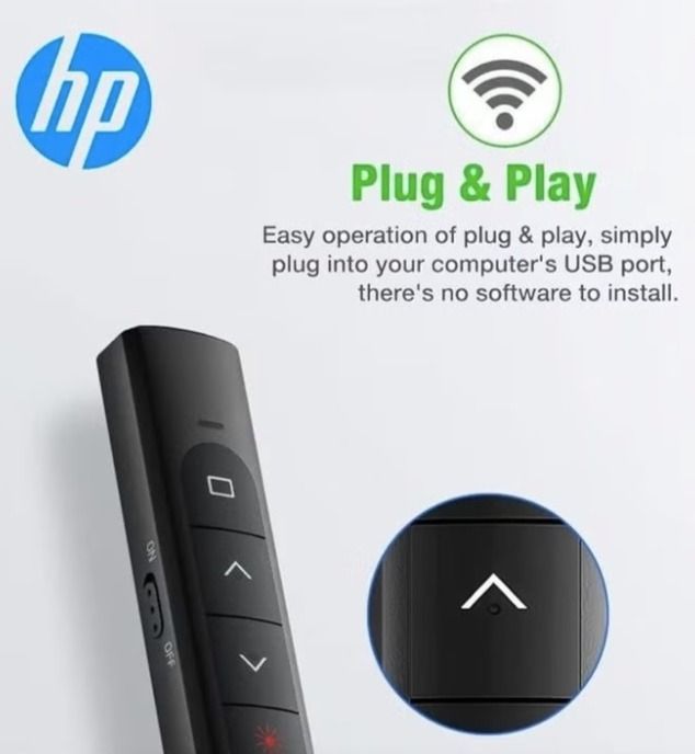HP Wireless Presenter (Laser Pointer + Presenter) 2.4GHz PPT ...
