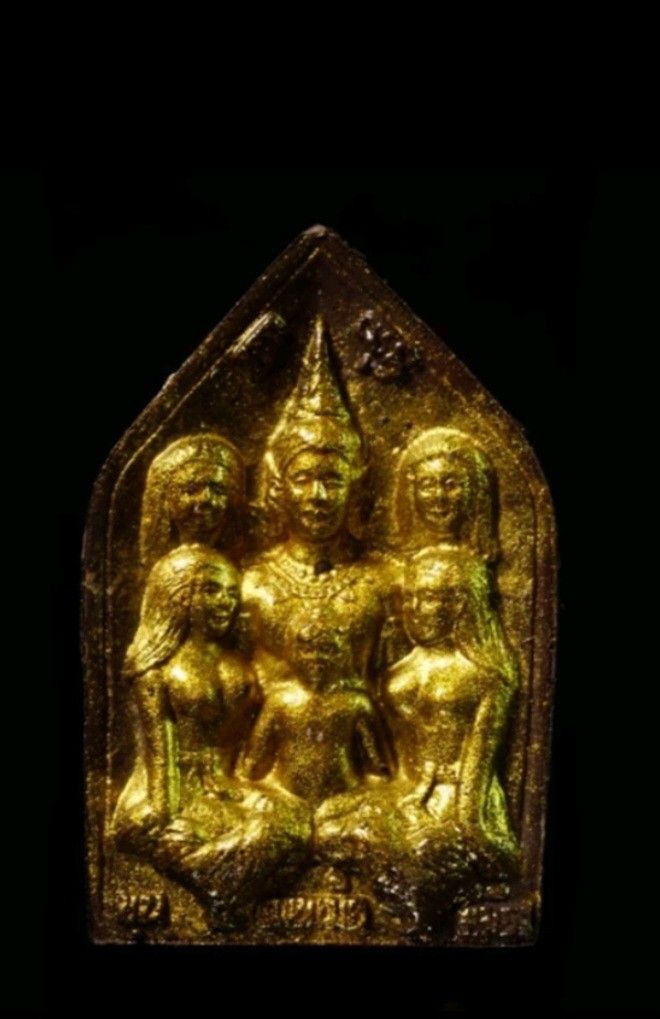 Archan Monak Khun Paen with 4 wife (Normal Material) ~ Thai Amulets ...
