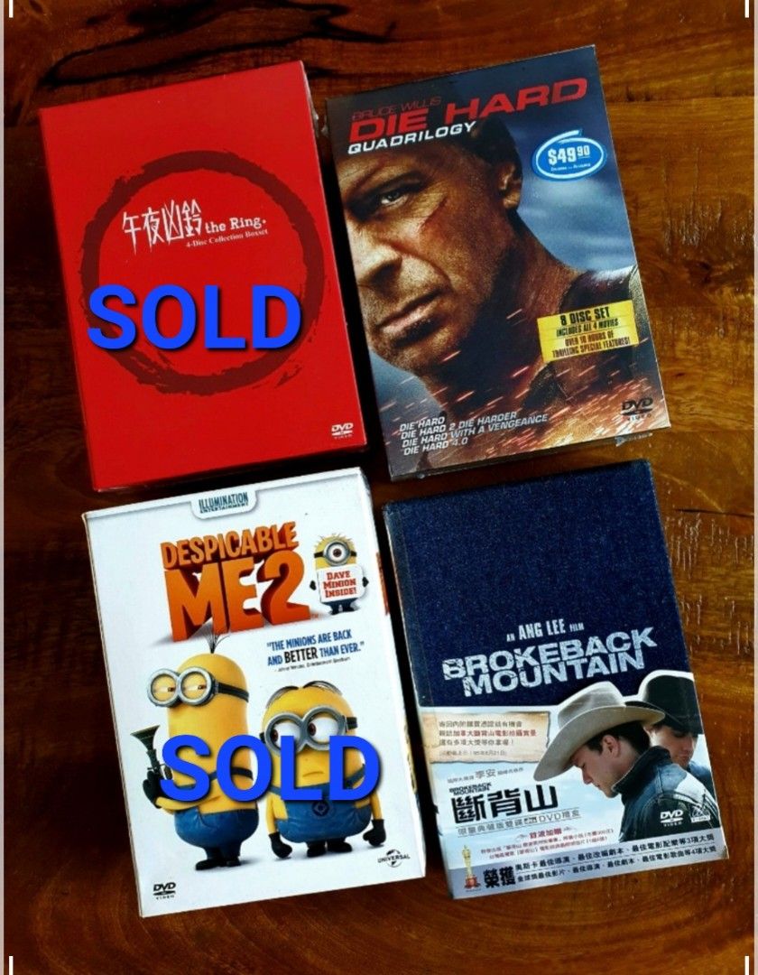 Box set DVD movie collection: The Ring / Die Hard Quadrilogy ...