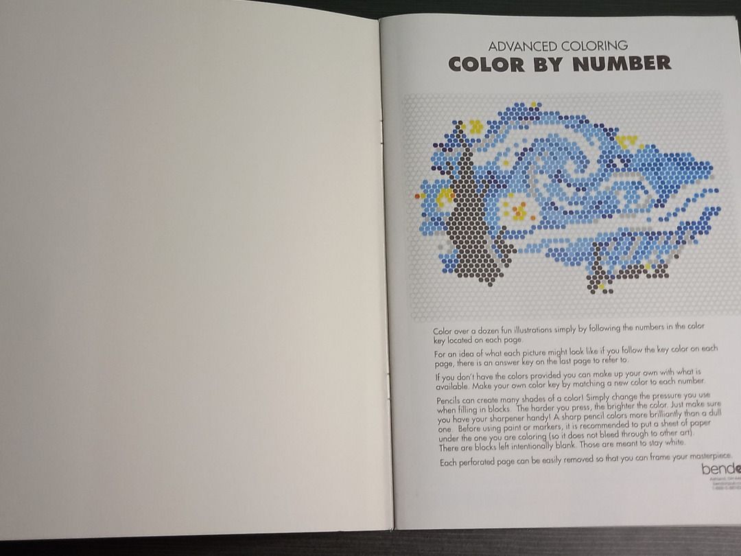 Color by Number Advanced Coloring Book, Hobbies & Toys, Books ...