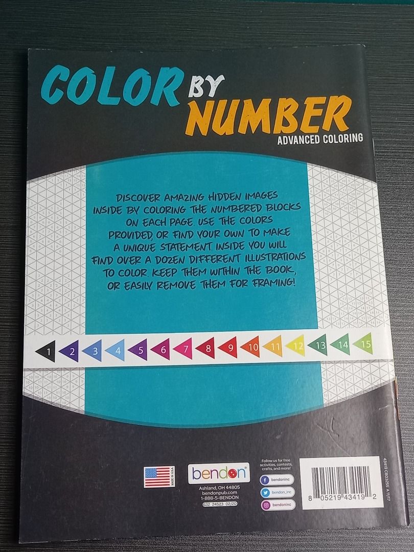 Color by Number Advanced Coloring Book, Hobbies & Toys, Books ...