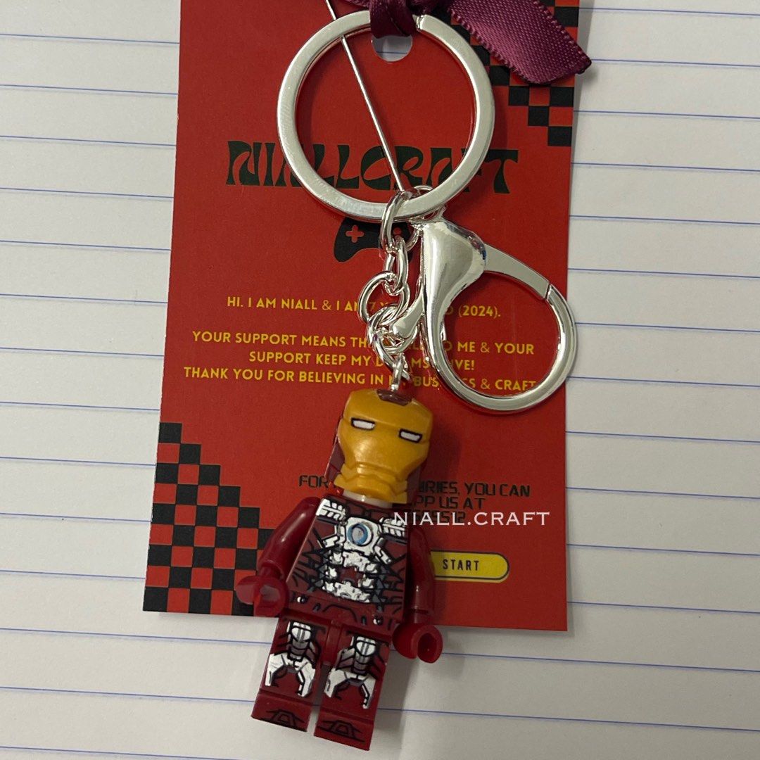 Iron Man Lego Keychain., Hobbies & Toys, Stationery & Craft, Handmade ...