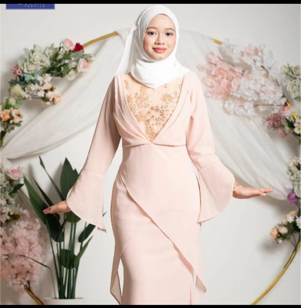 Kurung Melinda (Nude), Women's Fashion, Dresses & Sets, Dresses on ...
