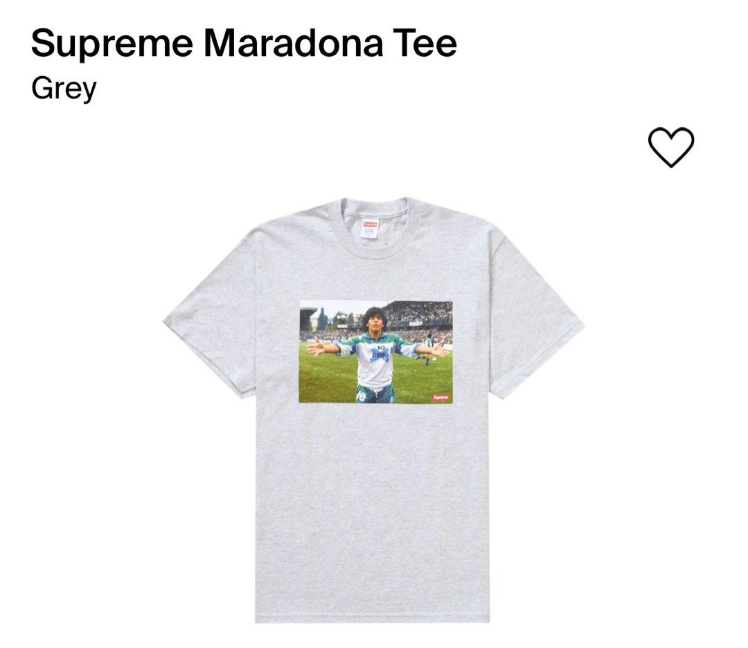 [L] Supreme Maradona Tee, Men's Fashion, Tops & Sets, Tshirts & Polo ...