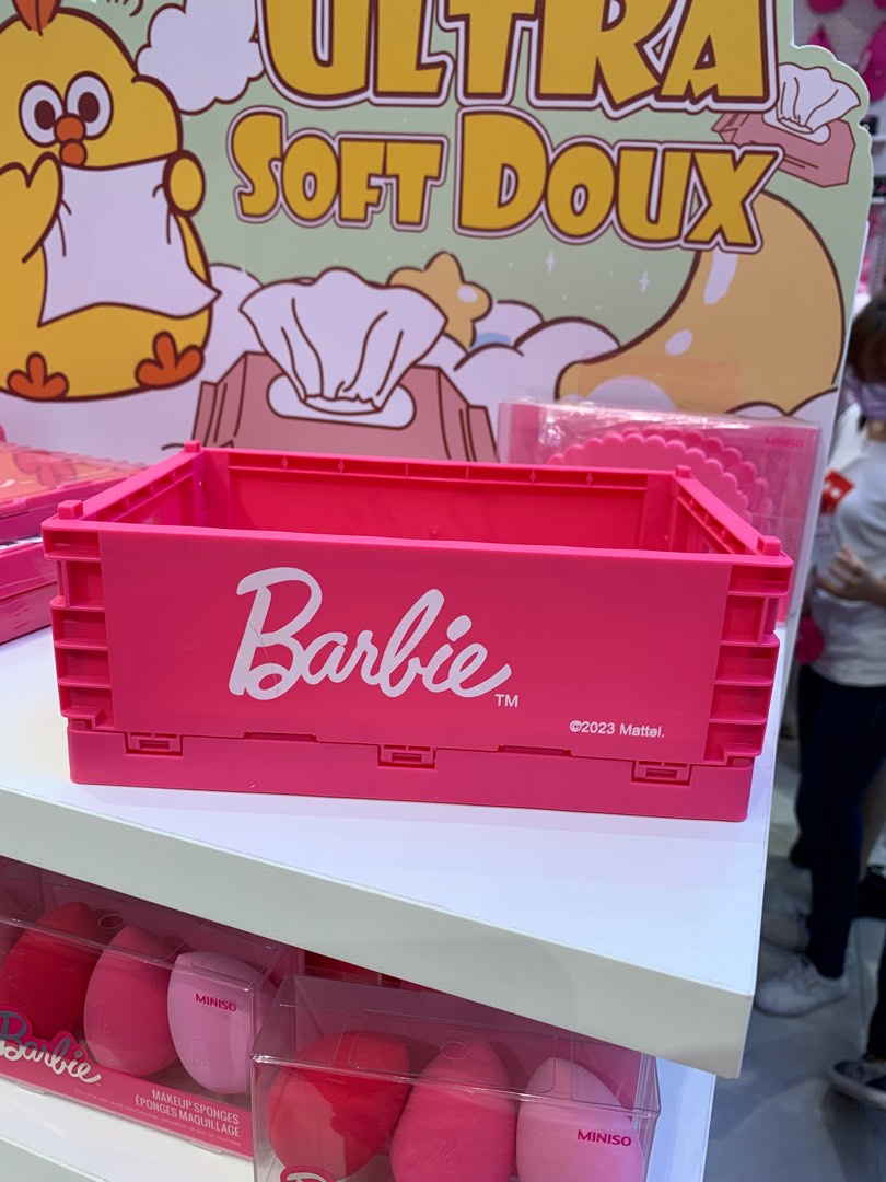 Miniso Barbie Pink Foldable Storage Box, Furniture & Home Living, Home ...
