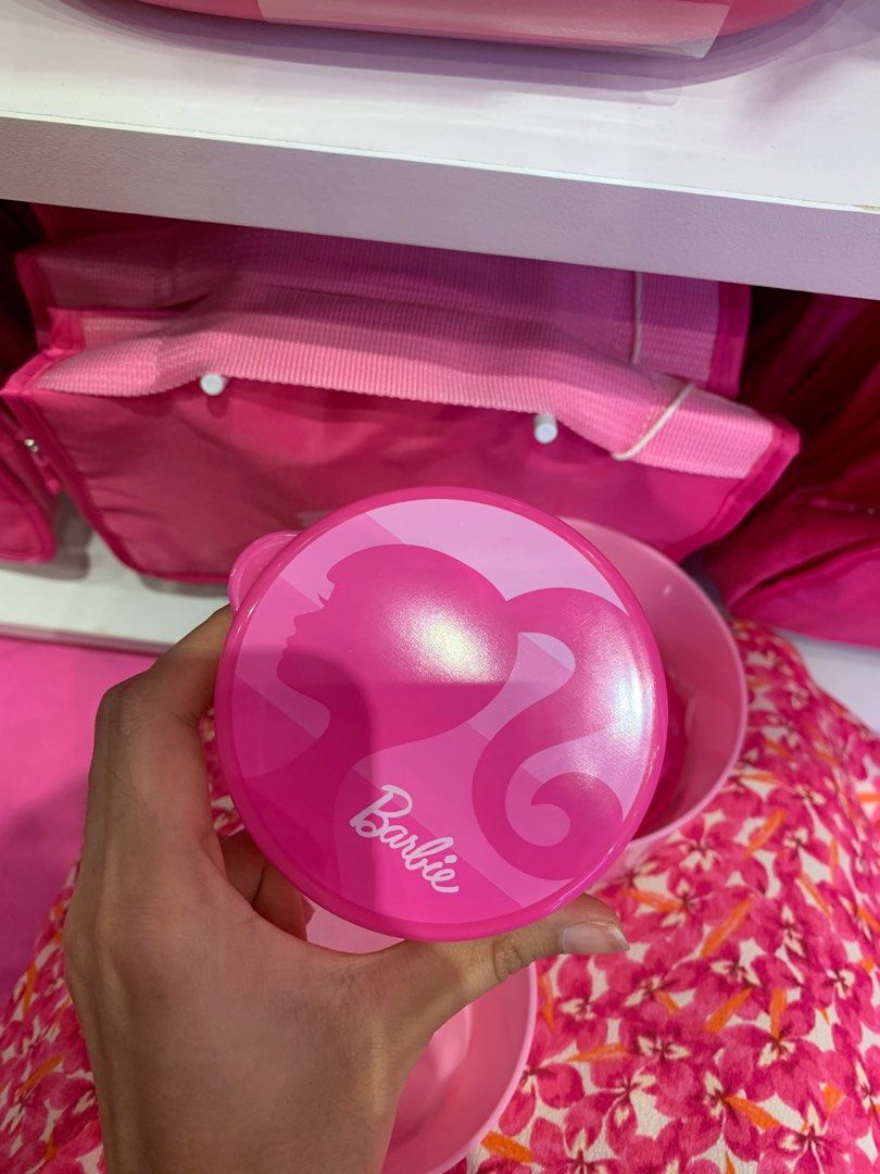 Miniso Barbie Pink Food Tupperware (3-in-1), Furniture & Home Living ...