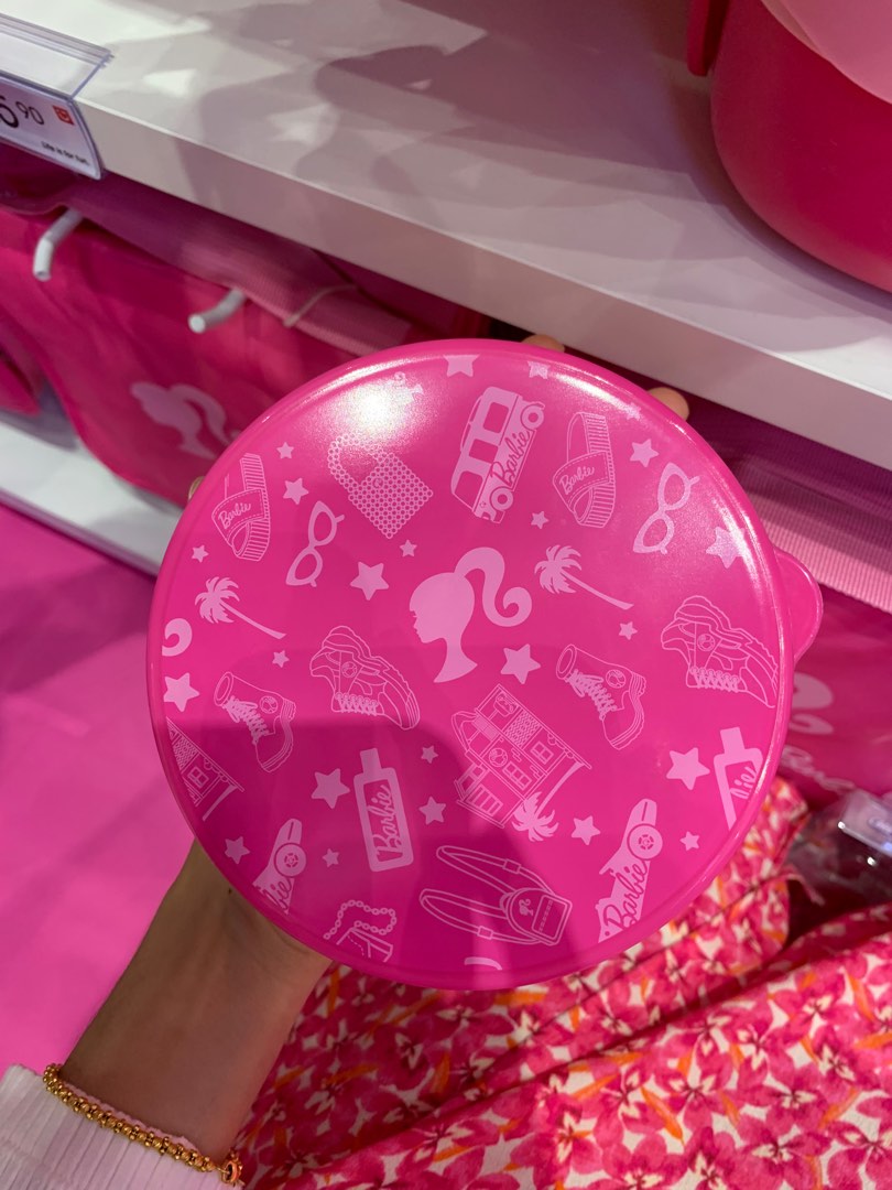 Miniso Barbie Pink Food Tupperware (3-in-1), Furniture & Home Living ...