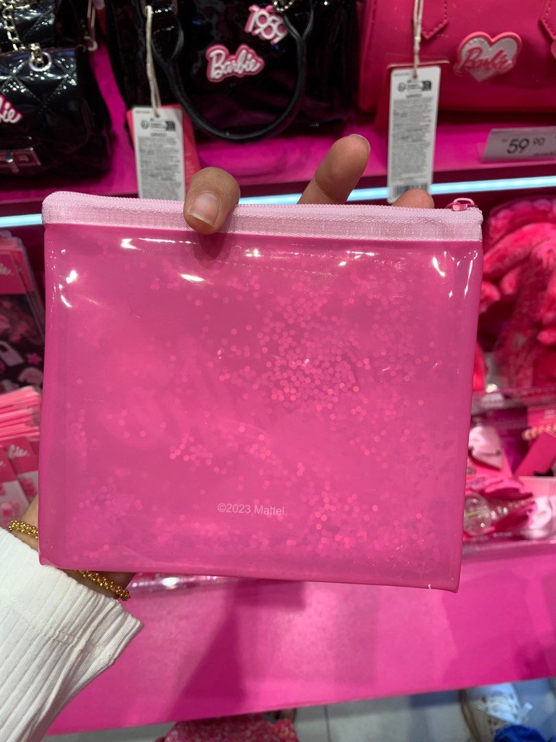 Miniso Barbie Pink Glitter Mini Pouch, Women's Fashion, Bags & Wallets ...