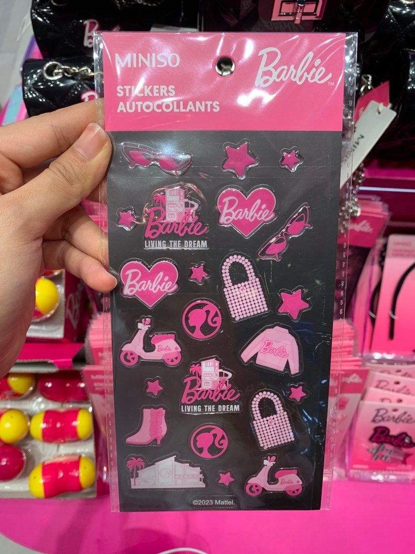 Miniso Barbie Pink Sticker, Hobbies & Toys, Stationery & Craft, Craft ...