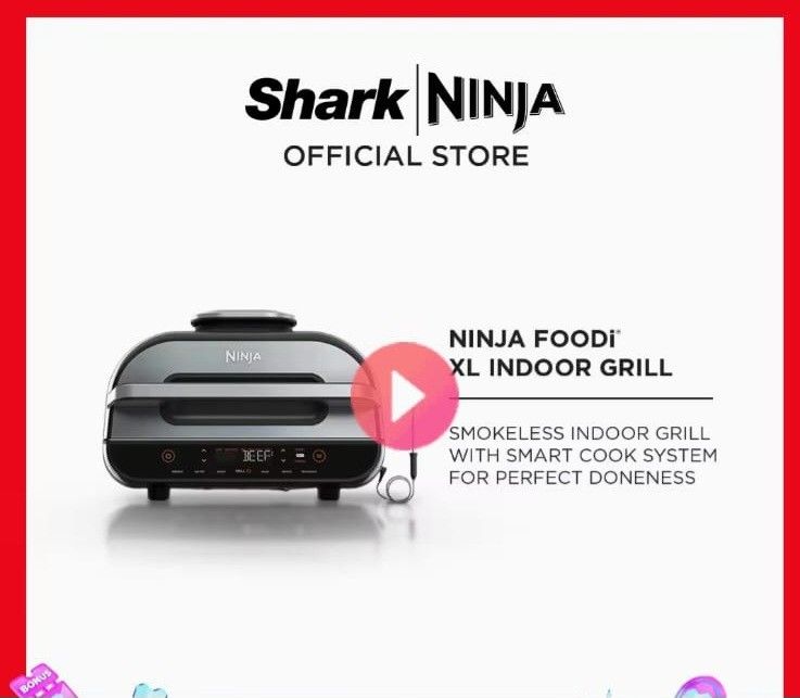 Ninja Foodi Smart Grill with Digital Probe, TV & Home Appliances ...