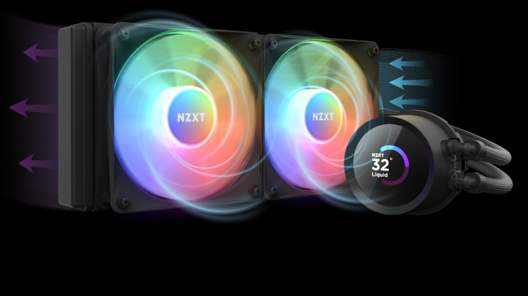 NZXT KRAKEN 240 RGB 240MM AIO LIQUID COOLER WITH LCD DISPLAY & RGB FANS ...