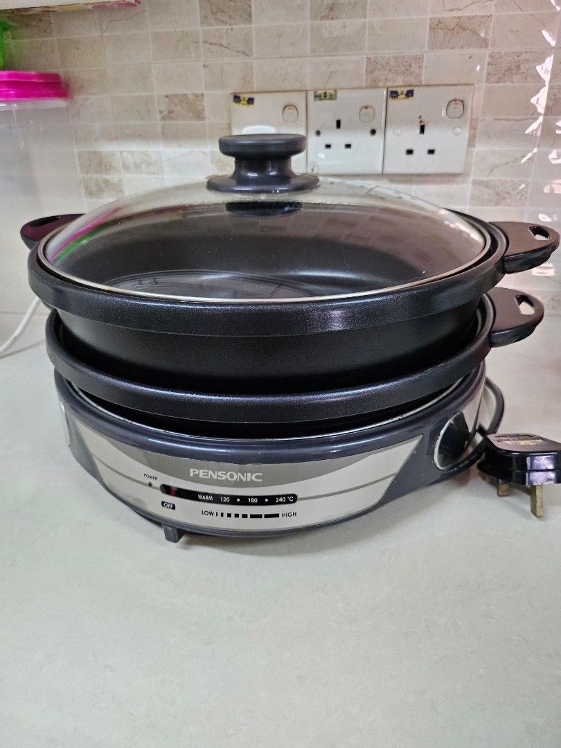 Pensonic steamboat korean grill electric cooker 2 in 1 usedPensonic ...
