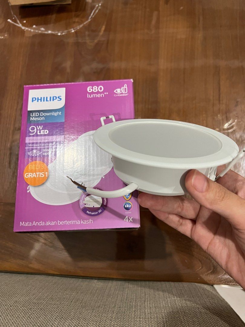 PHILIPS downlight Multipack isi 4 bh Meson 59449 - LED Downlight 9W 4 inch, Perabotan Rumah di ...