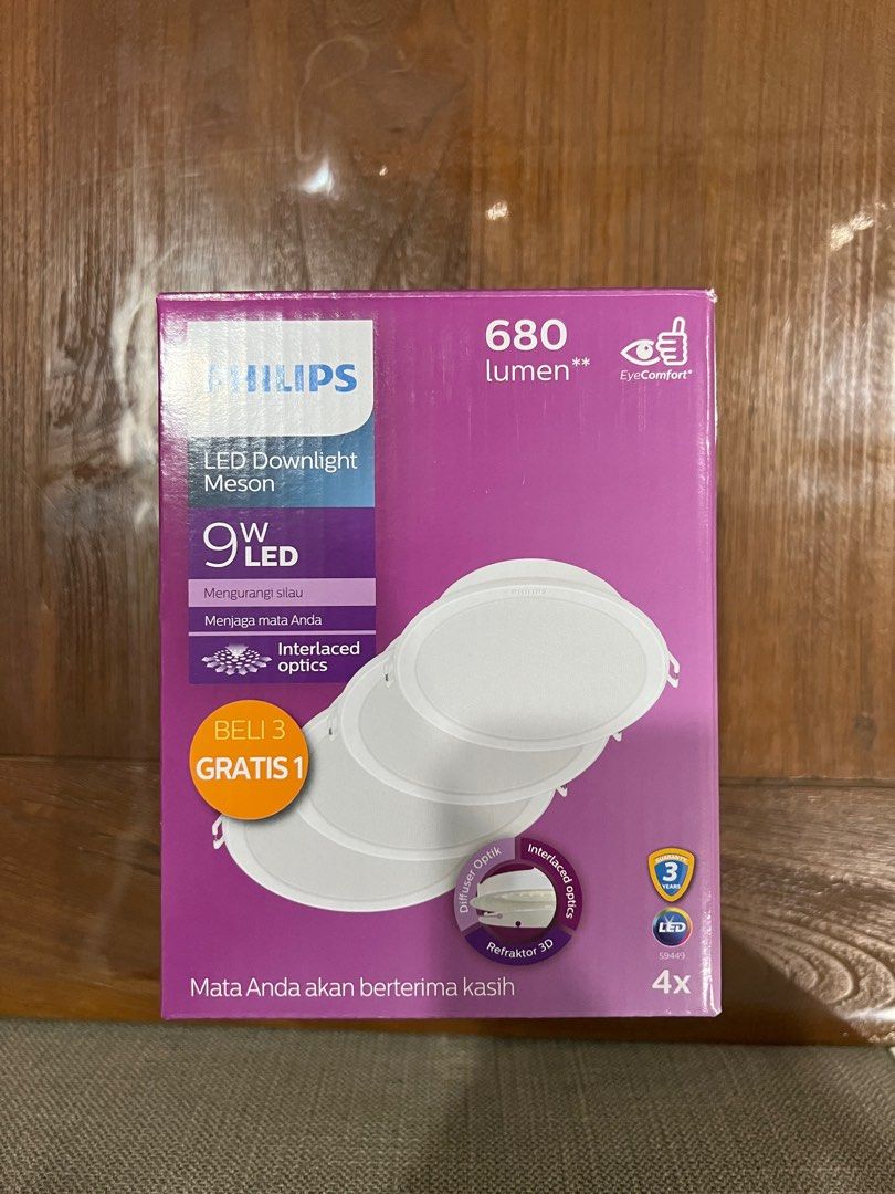 PHILIPS downlight Multipack isi 4 bh Meson 59449 - LED Downlight 9W 4 inch, Perabotan Rumah di ...