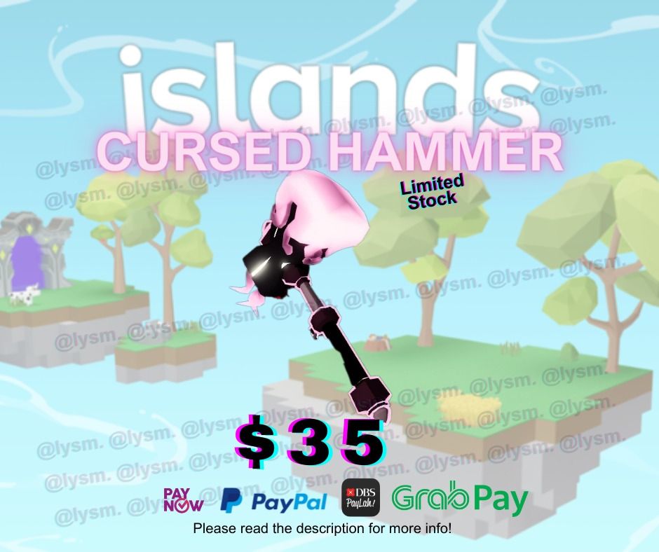 Roblox Islands Cursed Hammer, Video Gaming, Gaming Accessories, In-Game ...