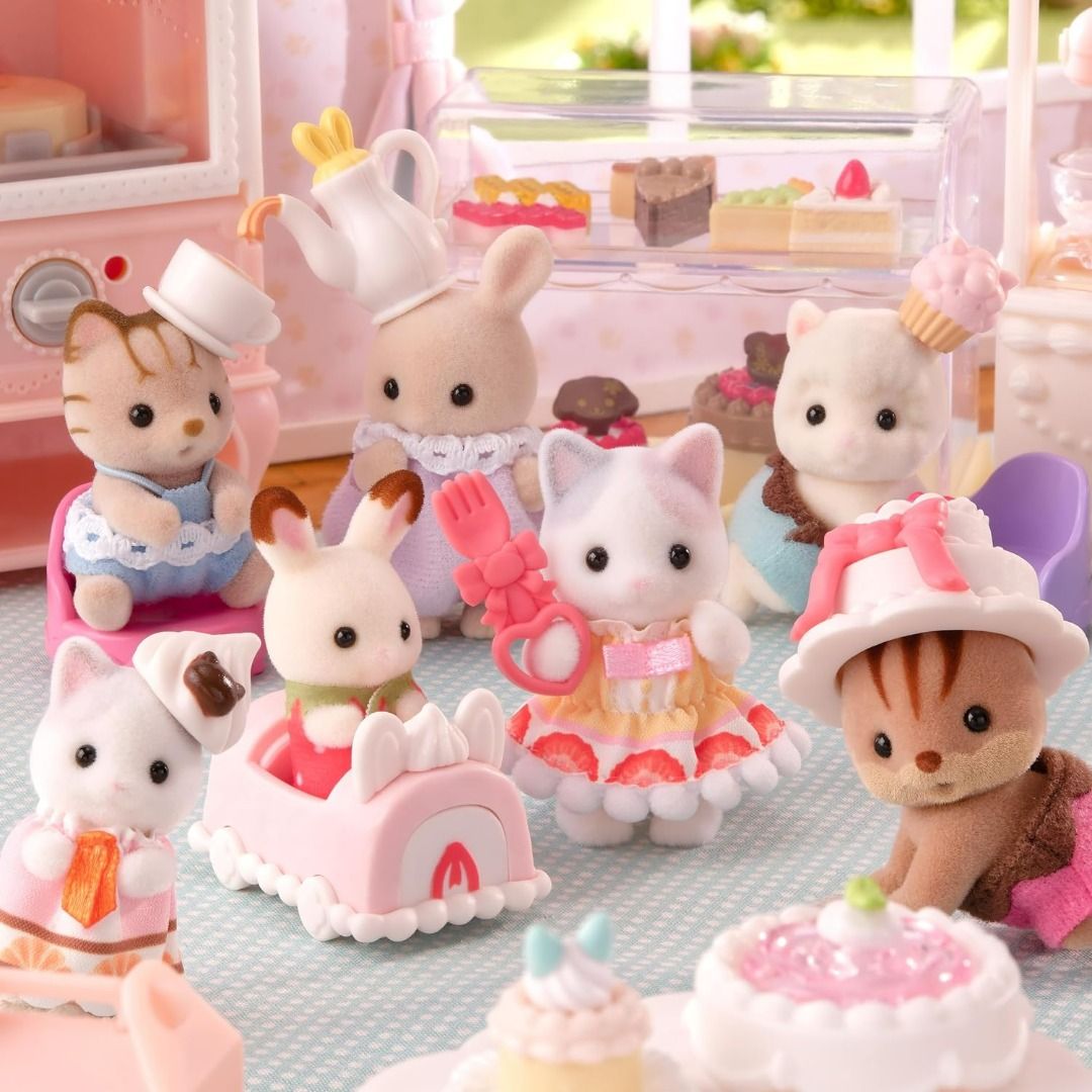 Sylvanian Families Baby Cake Party Series Blind Bag Cat Rabbit Alpaca ...