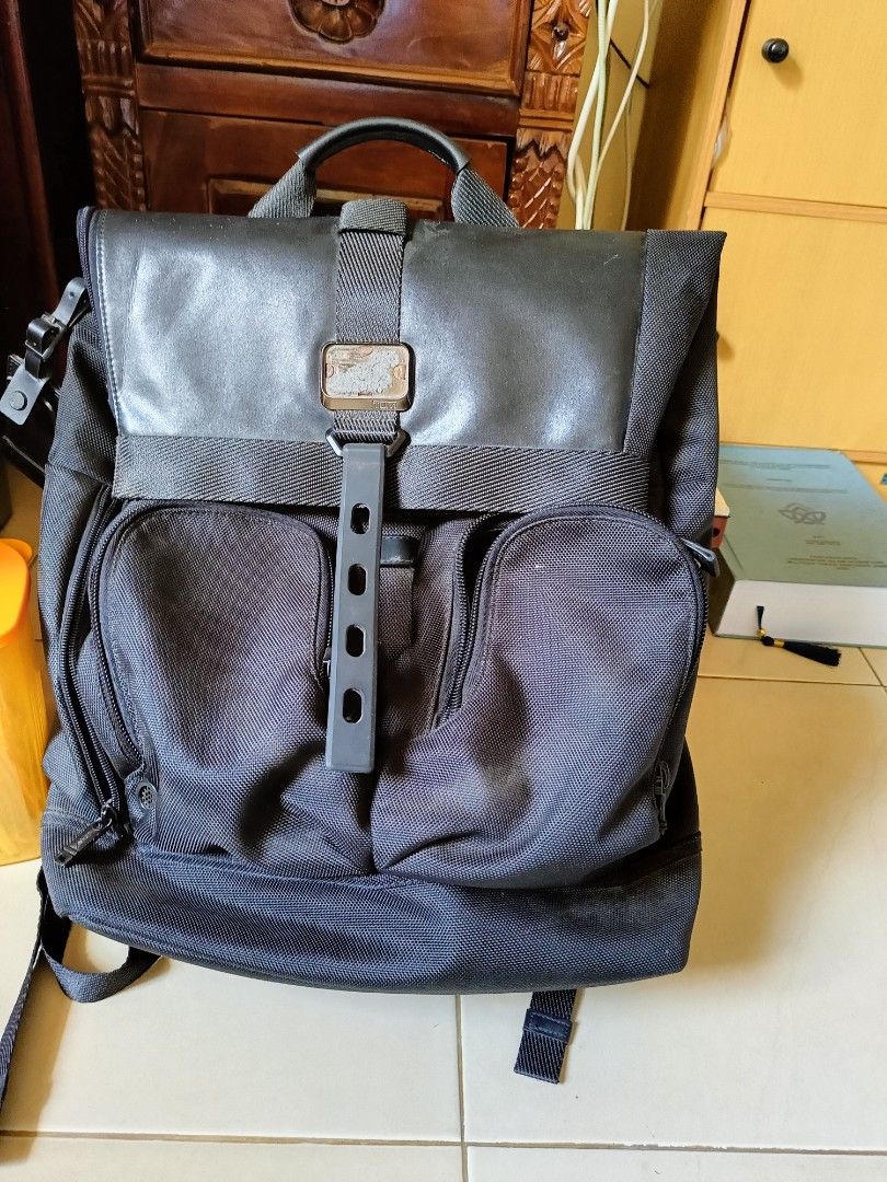 Tas backpack TUMI Alpha Bravo Roll top black nylon, Fesyen Pria, Tas & Dompet , Ransel di Carousell