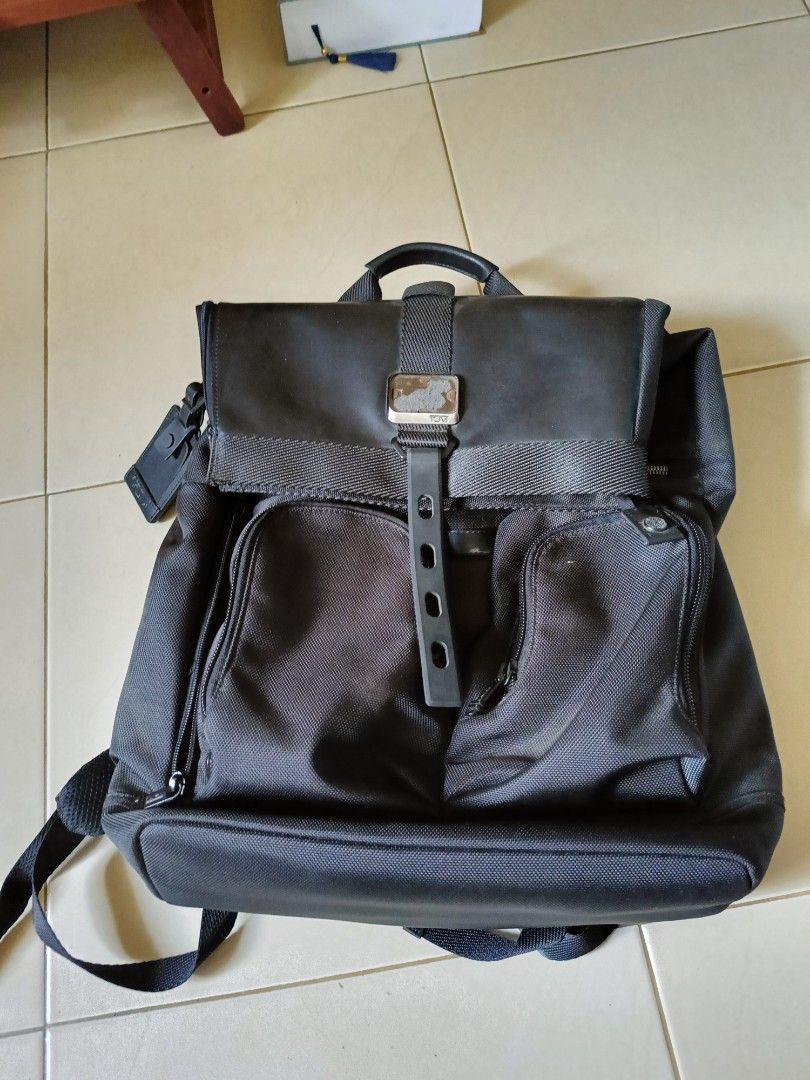 Tas backpack TUMI Alpha Bravo Roll top black nylon, Fesyen Pria, Tas & Dompet , Ransel di Carousell