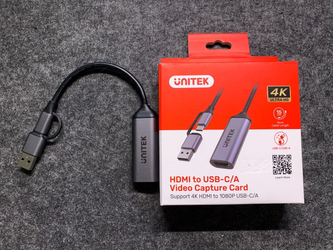 Unitek Capture Card (HDMI to USB-C/A) for use with iPad and Switch ...