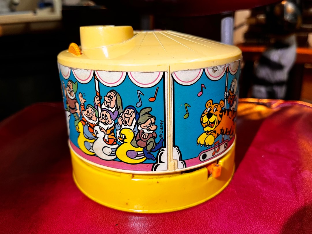 Vintage 1988 Disney Dreamtime Carousel Projector Music Box With Reel ...