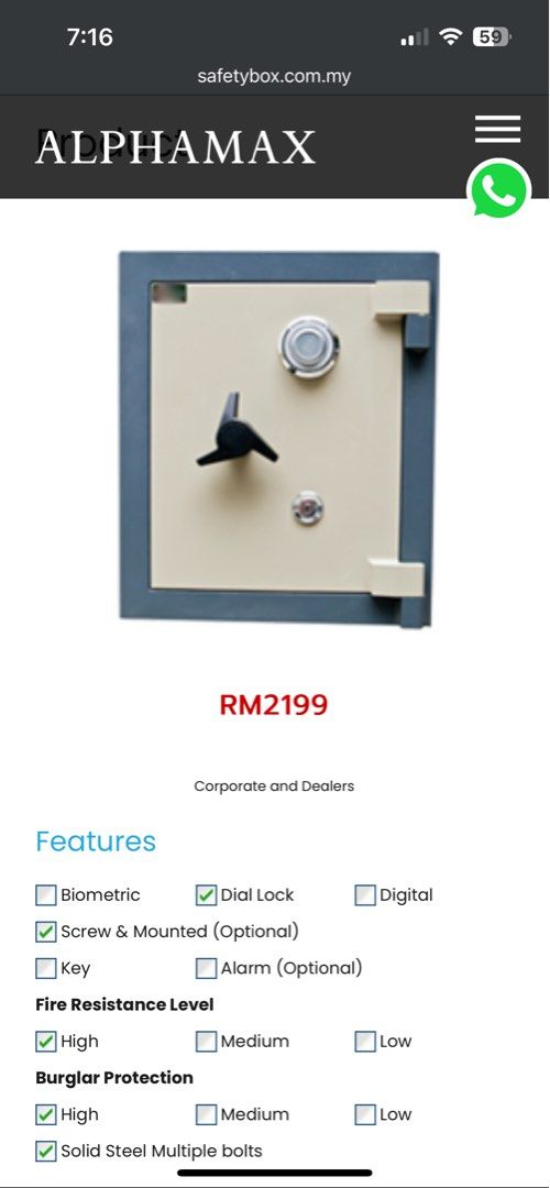 Alphamax Safety Locker, Babies & Kids, Baby Nursery & Kids Furniture ...