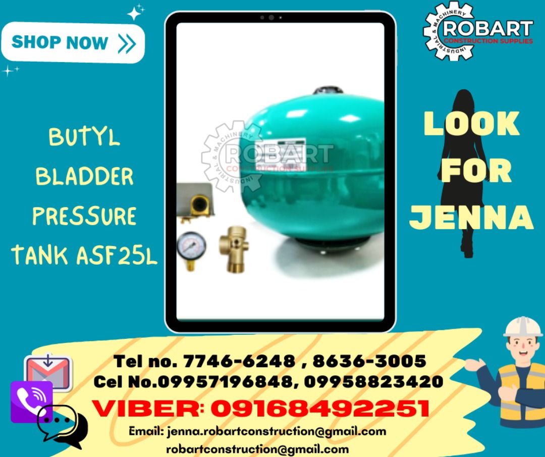 ASF25L butyl bladder pressure tank brand: ARMADA, Commercial ...