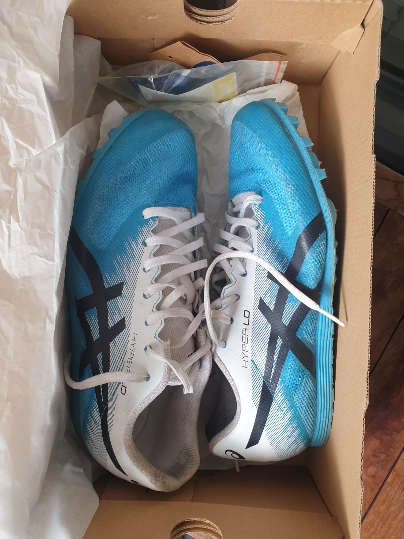 Asics Hyper LD 6 Track & Field spike shoes( Digital Aqua/ Black) US 8.5 ...