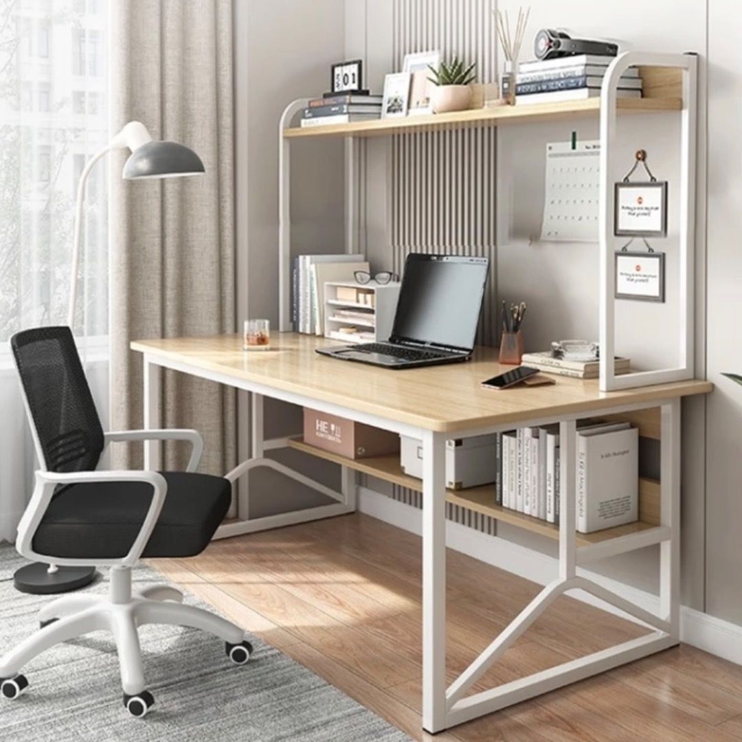 Computer Desk With Bookshelf | Premium Student Study Table With ...