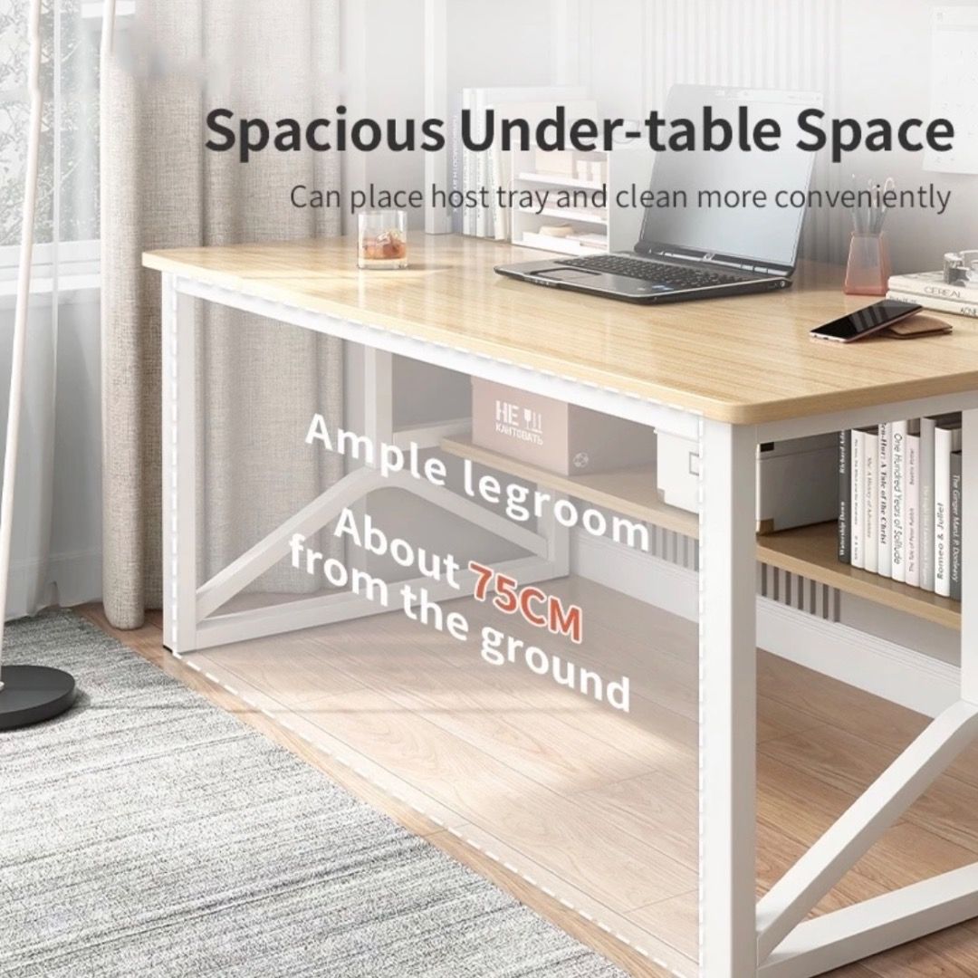 Computer Desk With Bookshelf | Premium Student Study Table With ...