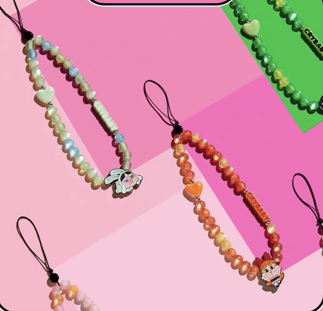 CRYBABY POWERPUFF GIRLS SERIES POPMART PHONE KEYCHAIN CHARM BLIND BOX ...