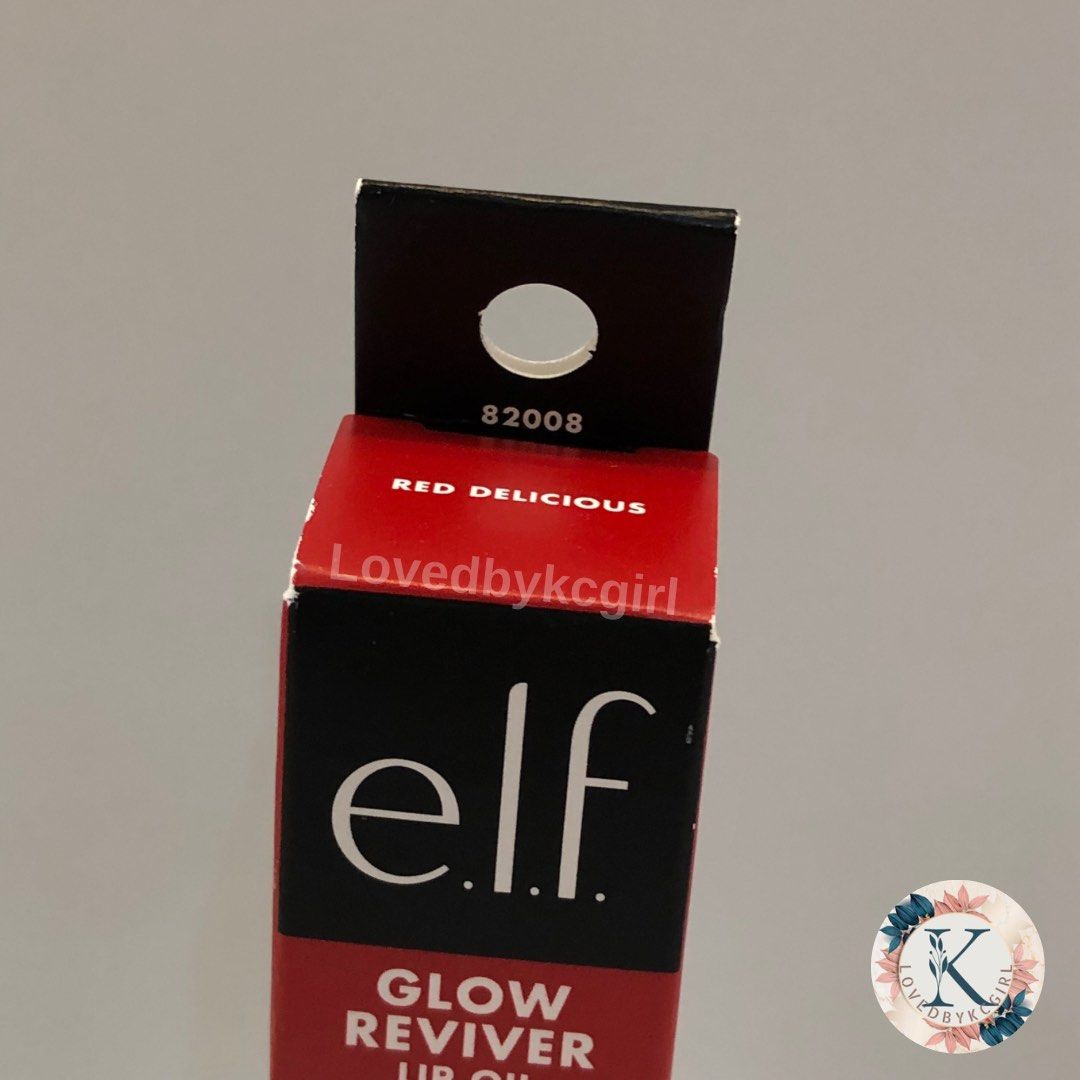 ELF Glow Reviver lip oil - Red Delicious (Fullsize w box), Beauty ...