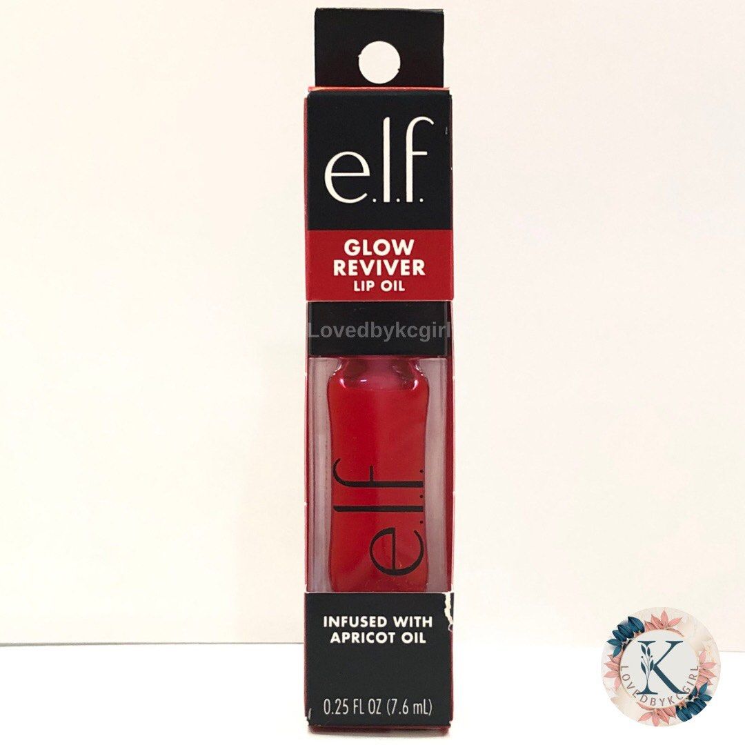 ELF Glow Reviver lip oil - Red Delicious (Fullsize w box), Beauty ...
