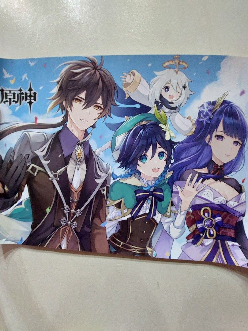Genshin Impact Poster, Hobbies & Toys, Toys & Games on Carousell