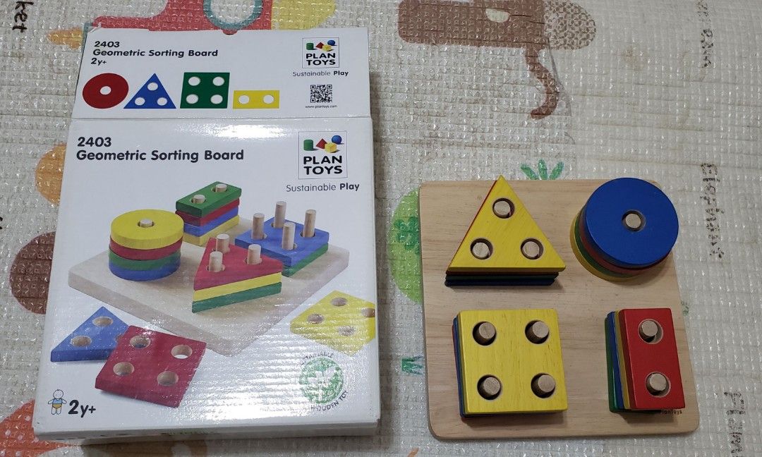 Geometric Sorting Board 形狀排列, 兒童＆孕婦用品, 嬰兒玩具 - Carousell