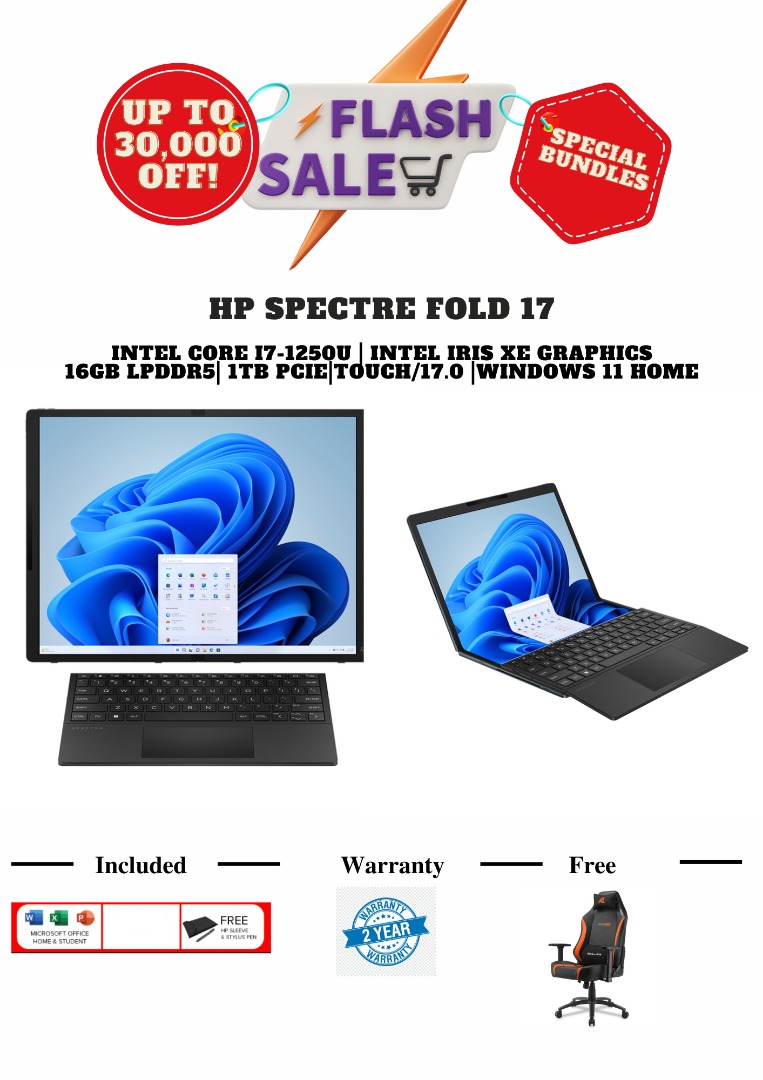 HP Spectre Foldable 17-CS0006TU 17-inch 2.5K Foldable OLED Intel Core ...