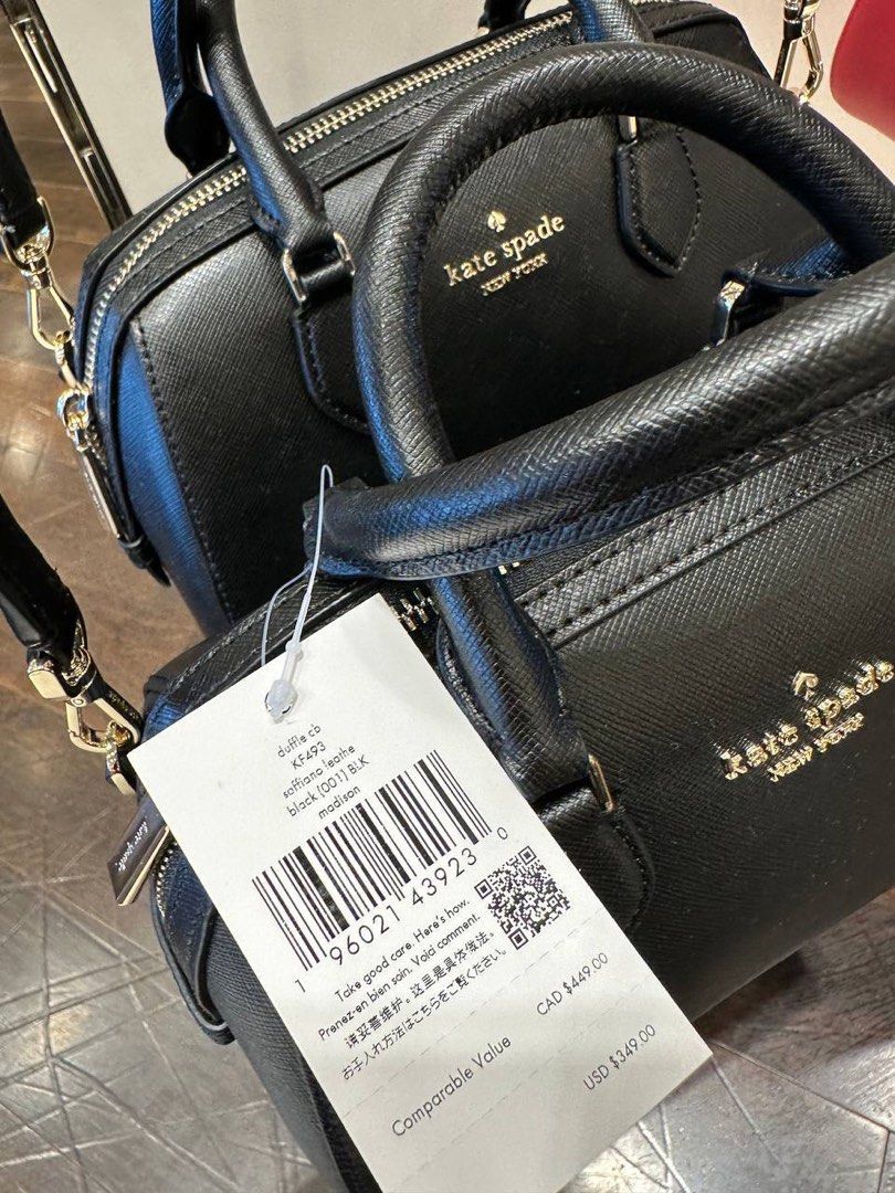 Kate Spade Madison Small Duffle Crossbody in Black , Luxury, Bags ...